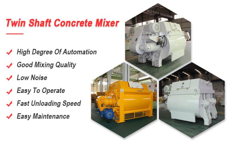 Twin Shaft Concrete Mixer - Daswell